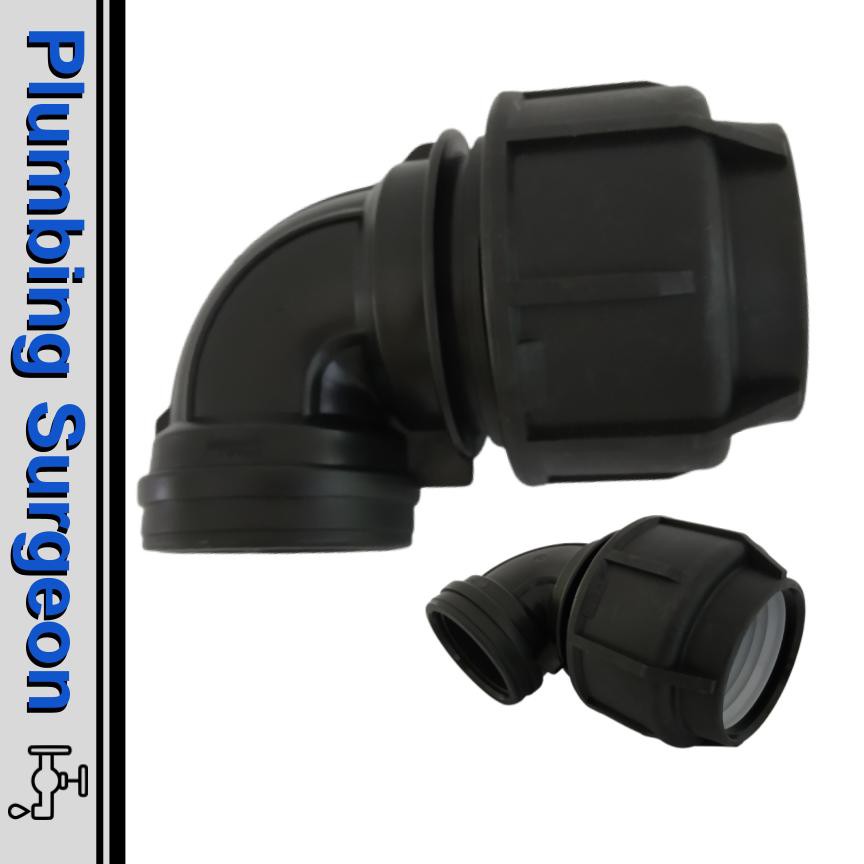 2 Units Peralatan Kebun Poly Pipe Fitting 50mm Female Bend Bathroom ...