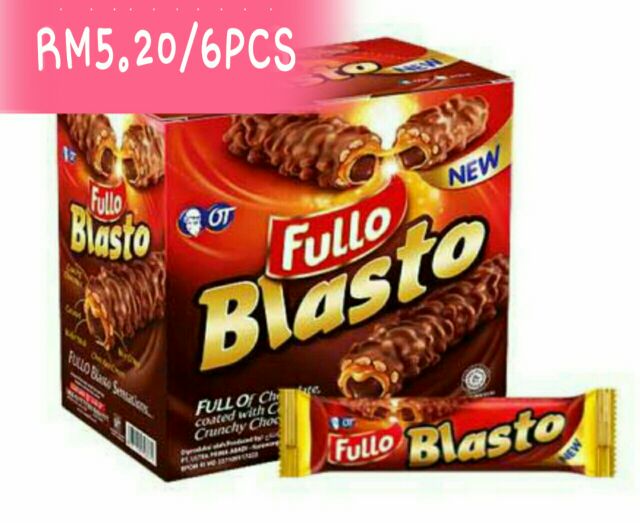 *READY STOCK*HALAL Fullo Blasto Chocolate&Caramel Wafer Stick LOOSE ...