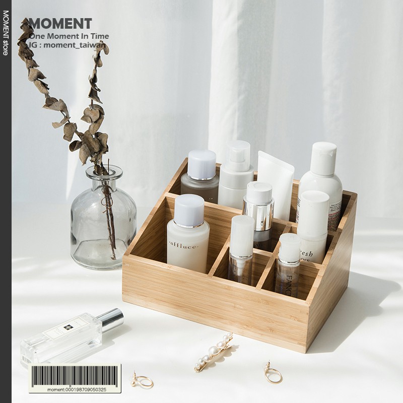 Bamboo Wooden Desk Storage Box + Invoice Travel Organizer Drawer Box ...