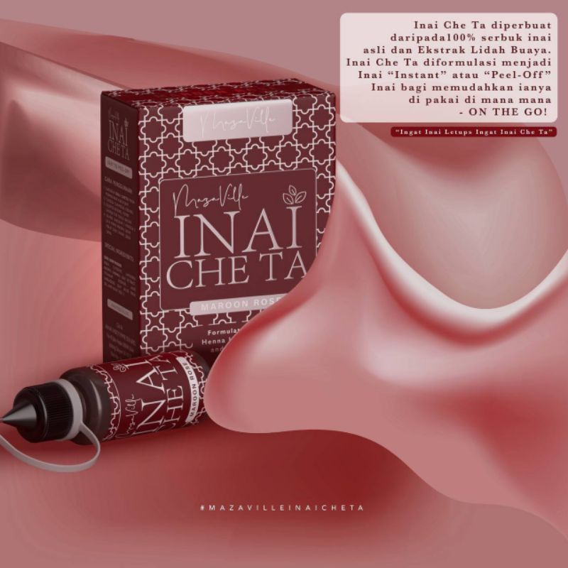 Inai Che Ta | 100% Daun Inai Sebenar Warna Maroon Rose | Shopee Malaysia