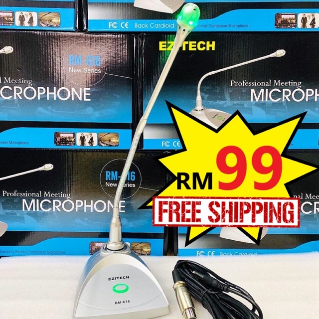EZITECH RM616 DESK MICROPHONE / GOOSENECK MICROPHONE | Shopee Malaysia