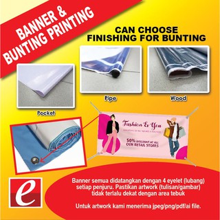 BANNER MELINTANG / KAIN RENTANG (EYELET/POCKET) | Shopee Malaysia