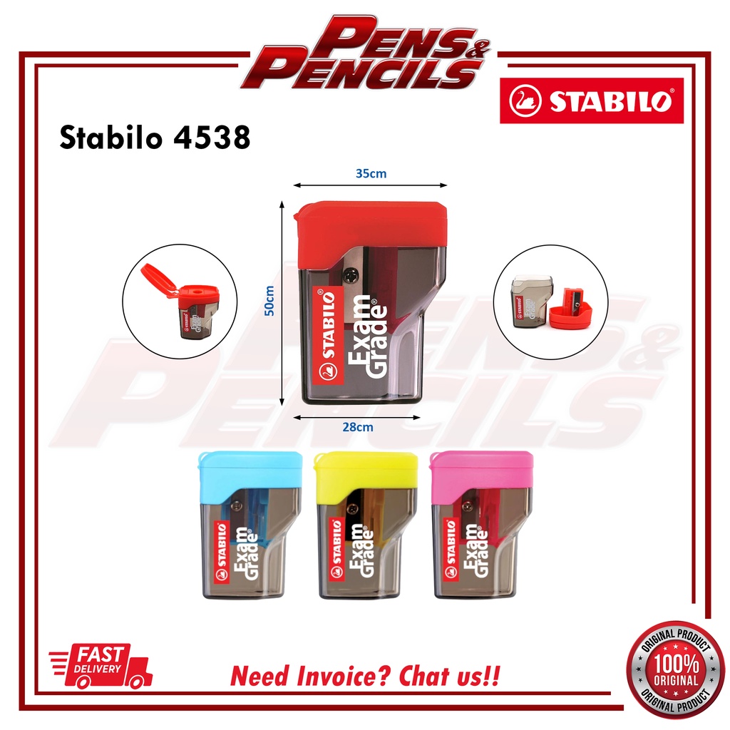 Stabilo Exam Grade Colorful Sharpener 4538 - (1pc) | Shopee Malaysia