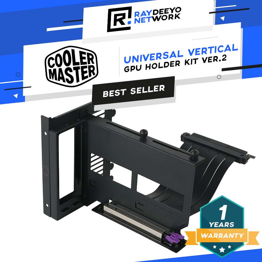 Cooler Master Universal Vertical GPU Holder Kit V2 with Riser Cable ...