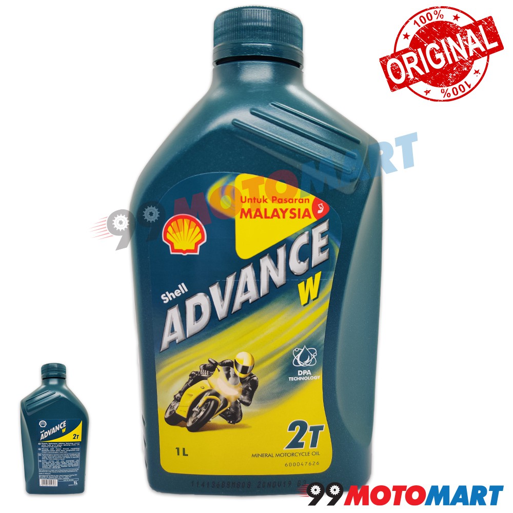 Shell 2T Original 1L Advance W2T W 1L Genuine Wangi 4T Solvent Free ...