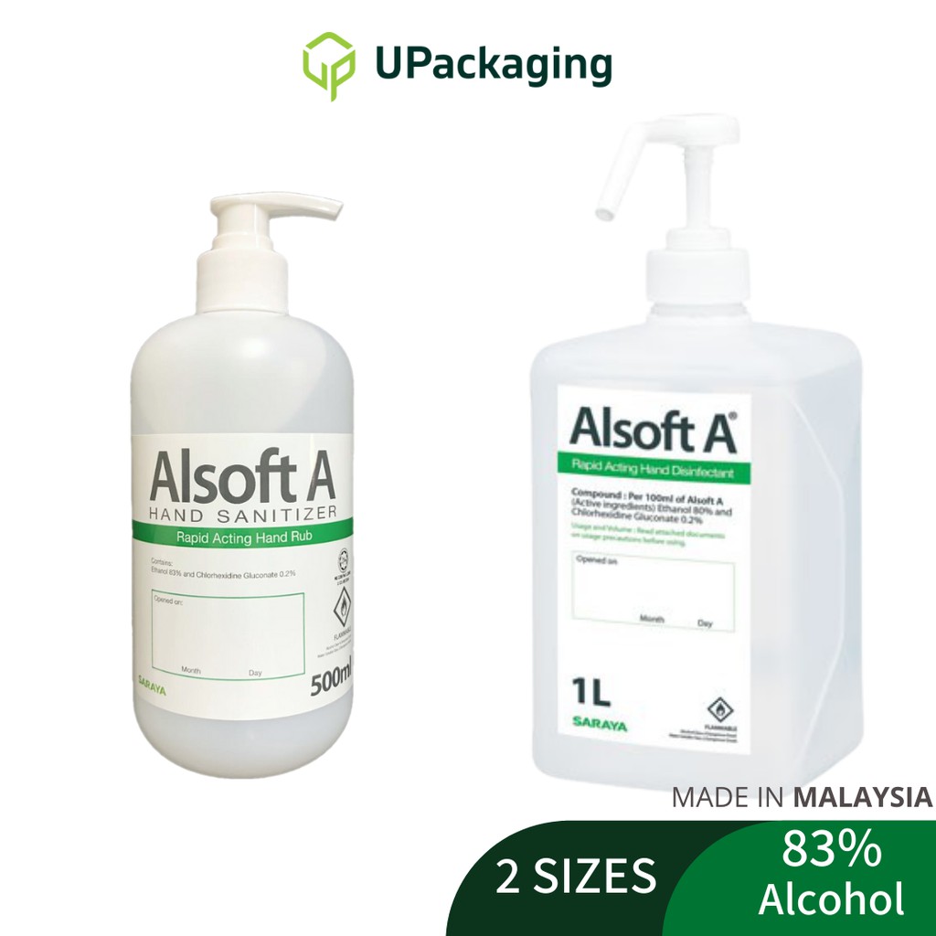 ALSOFT A [500ml - 1000ml ] Hand Sanitiser Liquid Alcohol Based ...