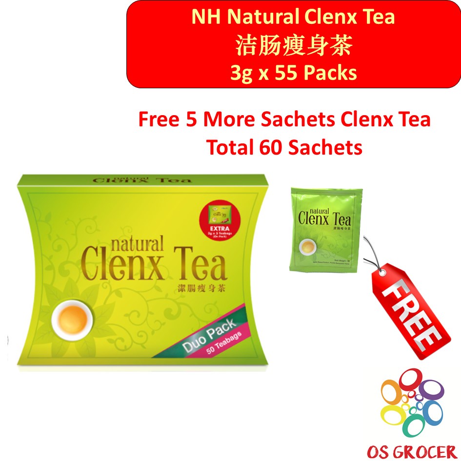 NH Detoxlim Natural Clenx Tea 3g x 55's Free 5's | Shopee Malaysia