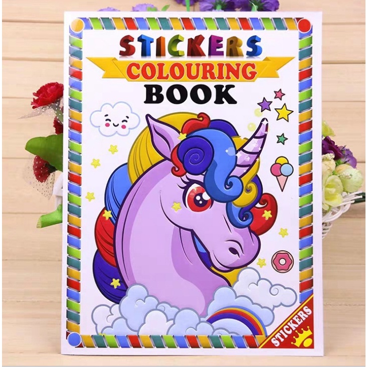 Sticker Activity Book Write And Colouring Kids Early Learning Books ...