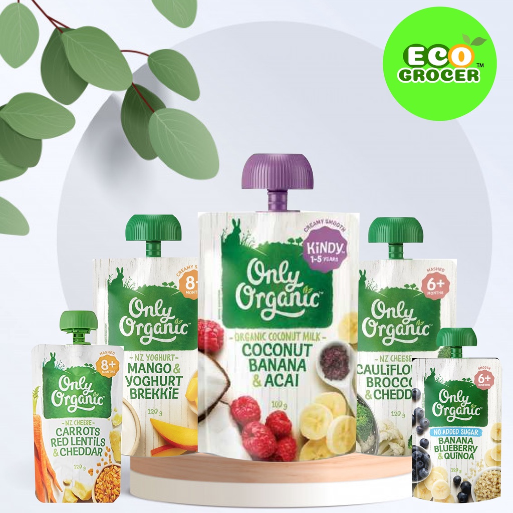 ONLY ORGANIC Fruit & Vege Pouches 120g | Shopee Malaysia