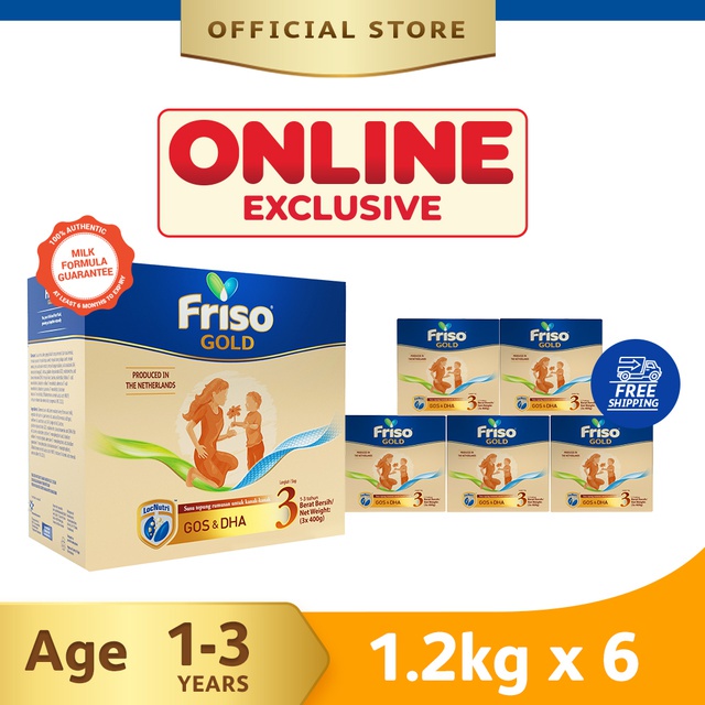 Friso Gold Step 3 Milk Formula (1.2kg x 6) | Shopee Malaysia