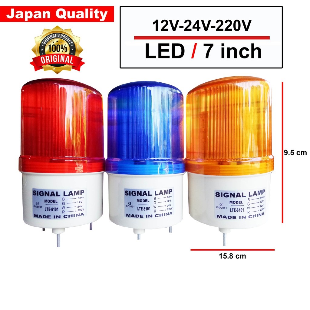 BINKING ROTARY SIGNAL LAMP LTE 6101 DC24V AC220V RED YELLOW GREEN BLUE ...