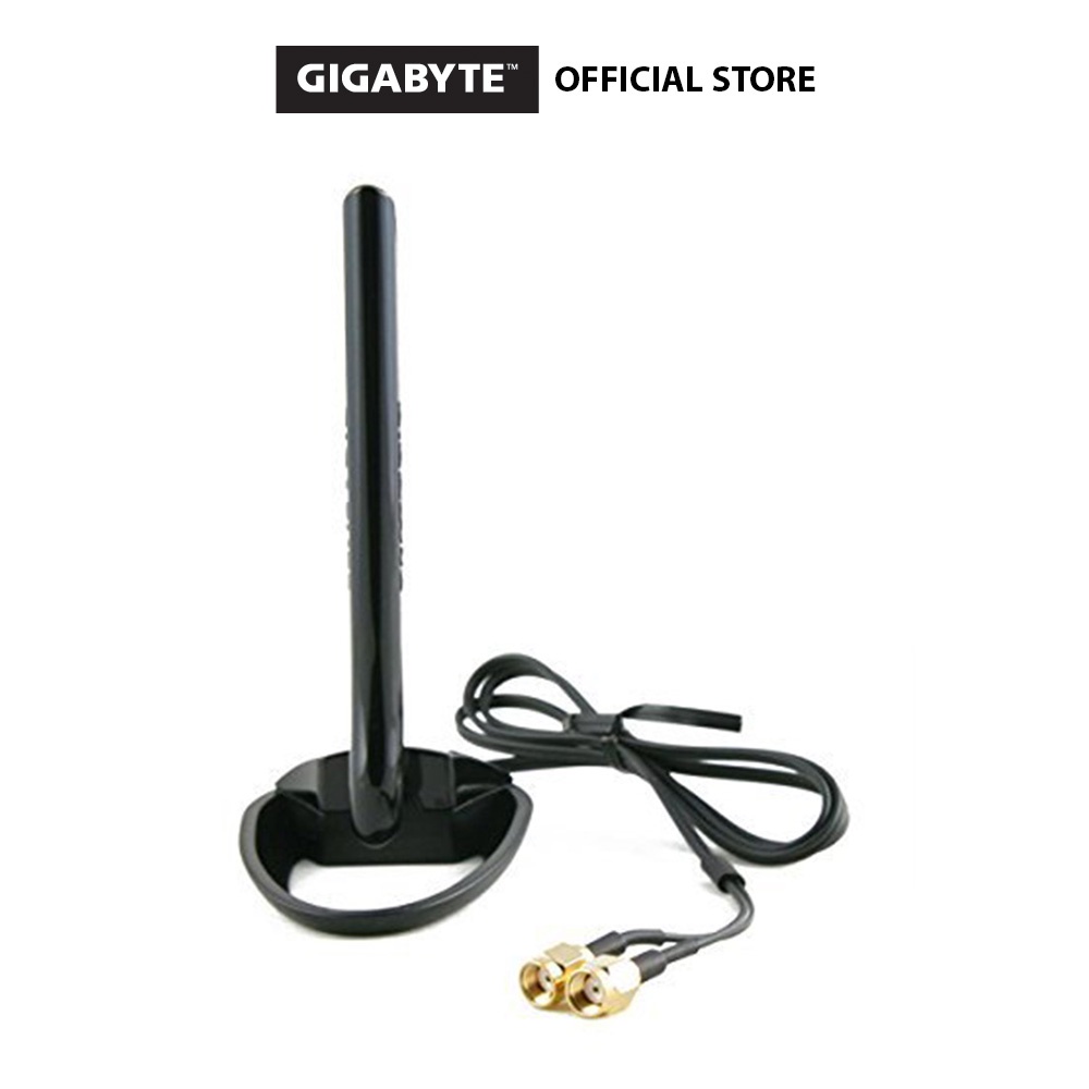 Gigabyte WIFI Antenna 2.4GHz Dual Male RP-SMA Connectors Magnetic Base ...