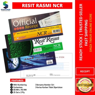 [ST-GR MY] Buku Resit Rasmi / Official Receipt Book NCR 25 Set / 50 Set ...