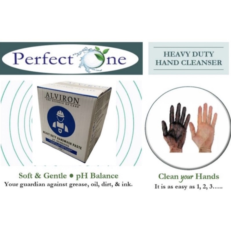 PERFECT ONE ALVIRON HEAVY DUTY BLACK HAND POWDER HANDWASH PASTE 4kg ...
