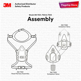 3M 7583 Exhalation Valve - 7500 Series Half Face Respirator/6000 Series ...