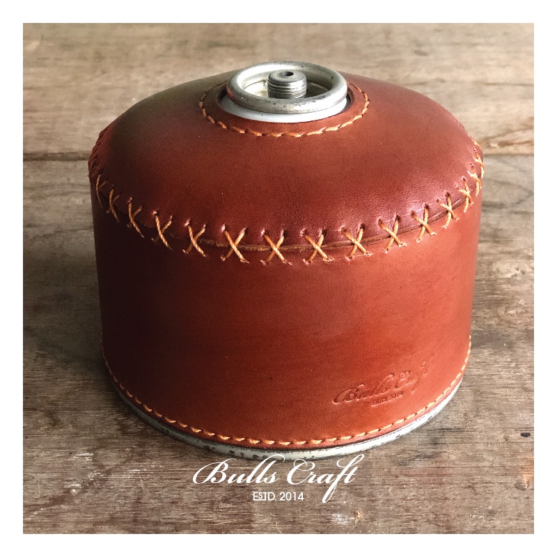 Leather camping gas can cover / Leather camping butane gas canister ...