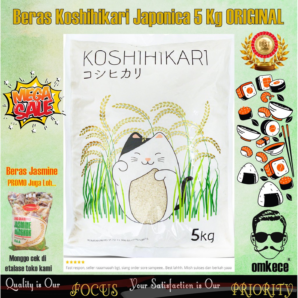 Japanese Rice / Rice Sushi / Rice Onigiri Koshihikari Premium Quality ...