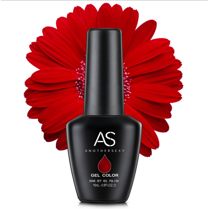AS GEL NAIL POLISH 15ml 黑瓶 1Bottle 正红 | Shopee Malaysia