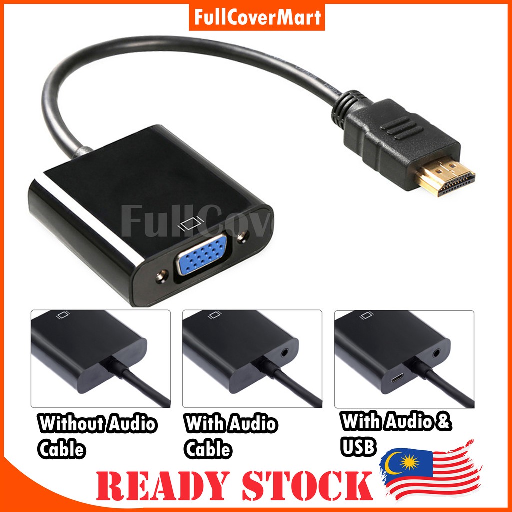 (CA13) VGA Converter HDMI Converter HDMI MALE TO VGA HDMI MALE HDMI ...