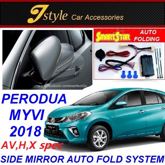 Perodua Myvi 2018 Auto Flip Folding Side Mirror System | Shopee Malaysia