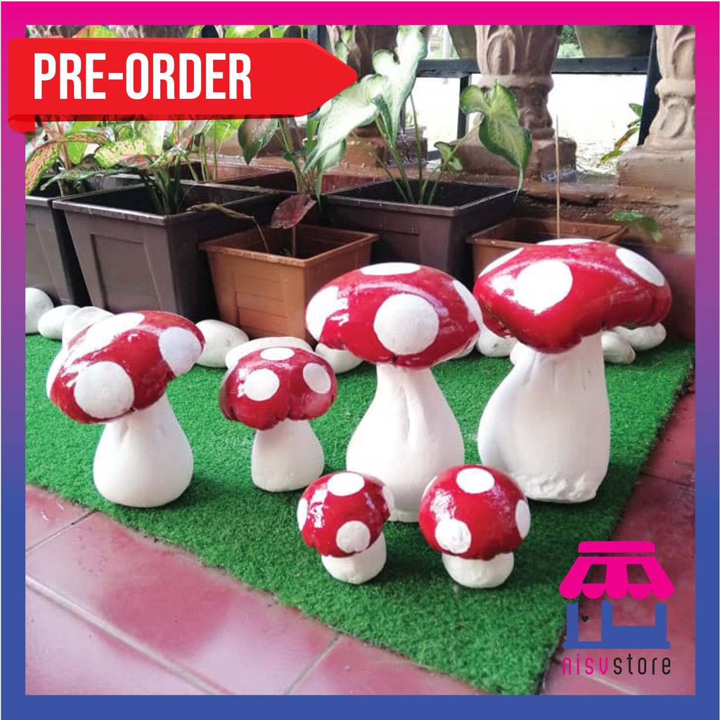 NISV Mushroom Cendawan Simen Fero Garden Decoration | Shopee Malaysia