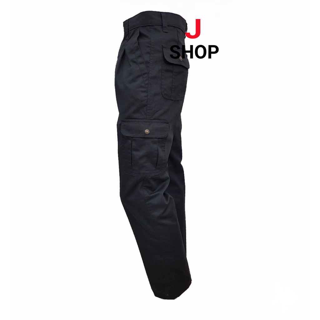 SELUAR KERJA 6 POCKET / CARGO PANTS KAIN COTTON / SELUAR KERJA PANJANG ...