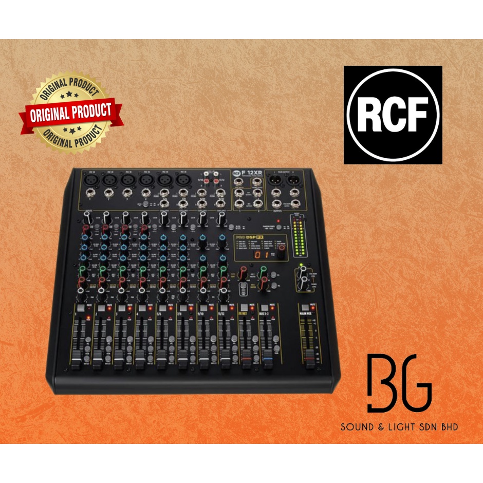 RCF F12XR 12-Channel Mixer with Multi-FX and Recording | Shopee Malaysia