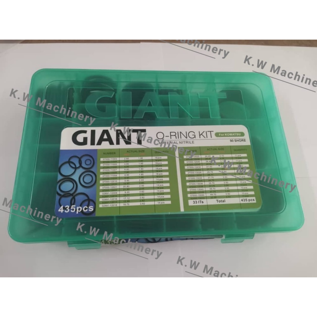 KOMATSU O-RING KIT BOX 90 SHORE (435 PCS) | Shopee Malaysia