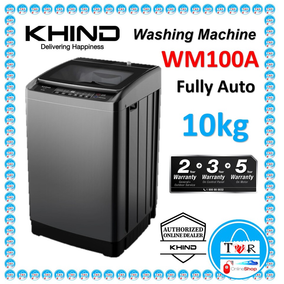 [New Model 2021] KHIND 10Kg FULLY AUTO WASHING MACHINE WM100A | Shopee ...