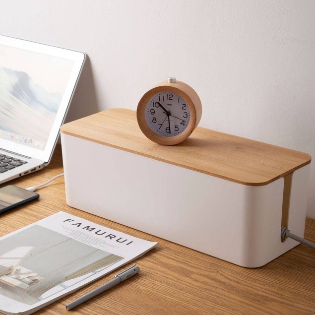 Cable Storage Box Power Socket Organizer Cable Tidy Storage Box Network ...