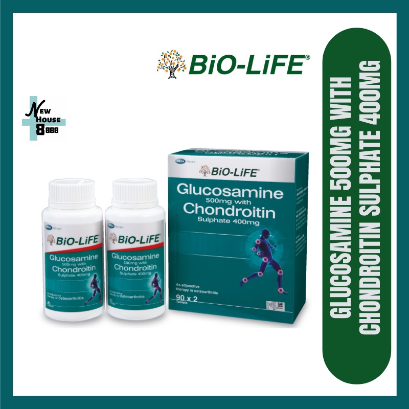 Bio-Life Glucosamine 500mg With Chondroitin Sulphate 400mg 90 Tablets ...