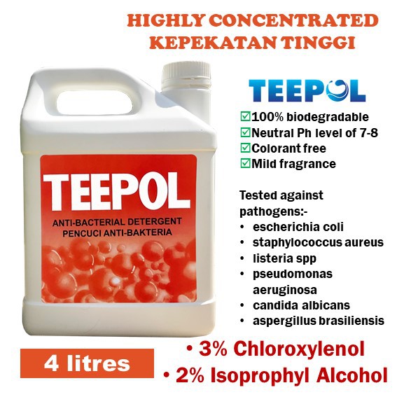 4L- Teepol Anti-Bacterial Disinfectant Detergent | Shopee Malaysia