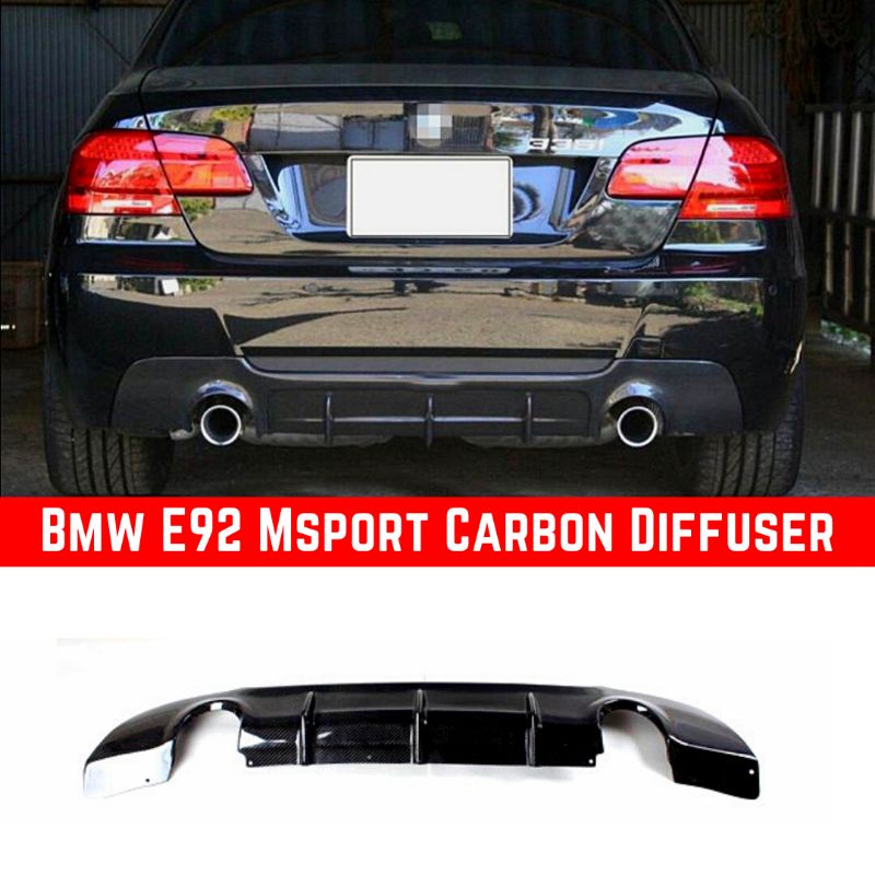 BMW E92 M SPORT CARBON FIBER REAR DIFFUSER | Shopee Malaysia
