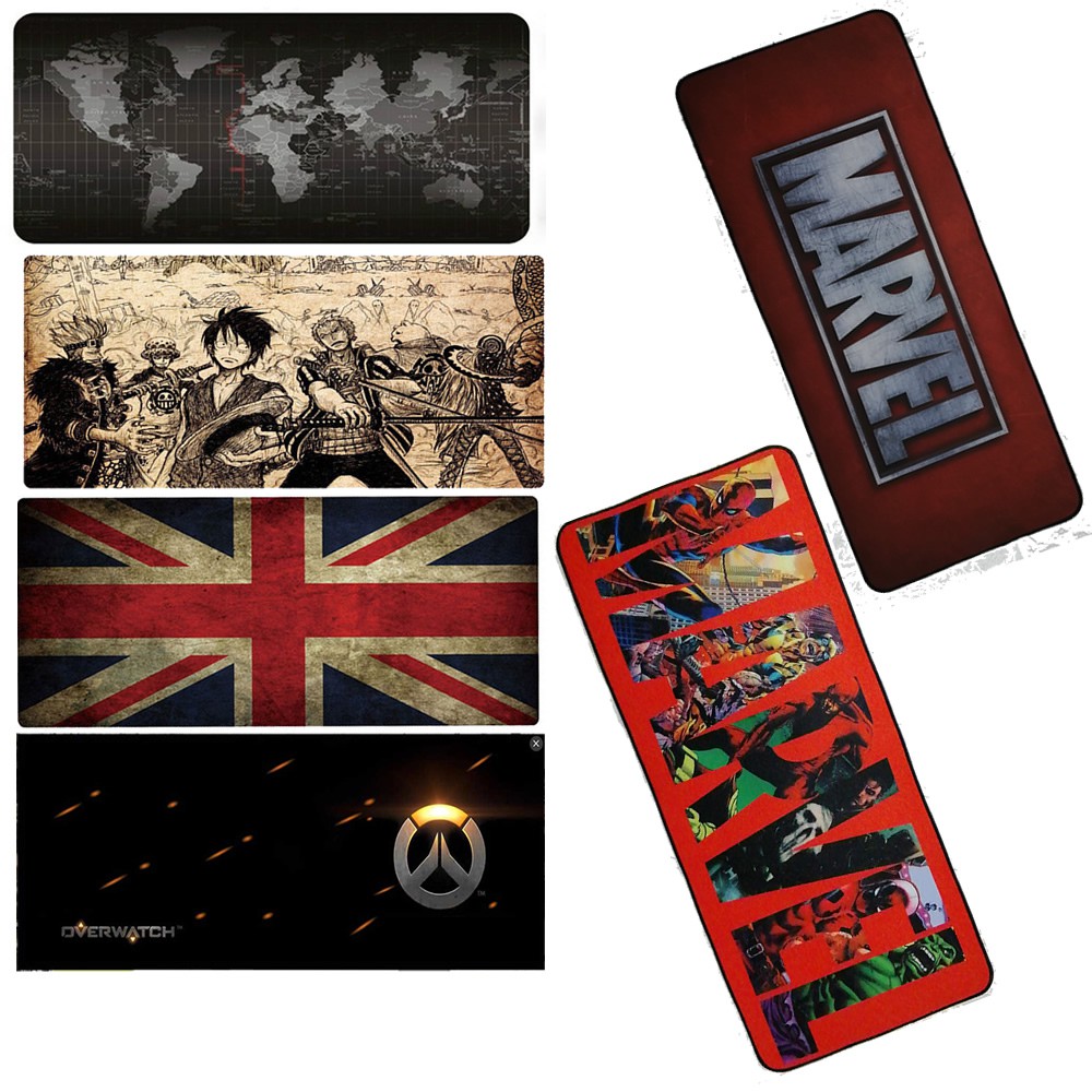 Mousepad 300x800mm Overwatch UK Flag World Map One piece Marvel Gaming ...