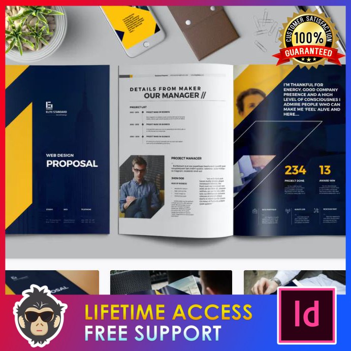 Premium Design Company Profile Indesign | Shopee Malaysia