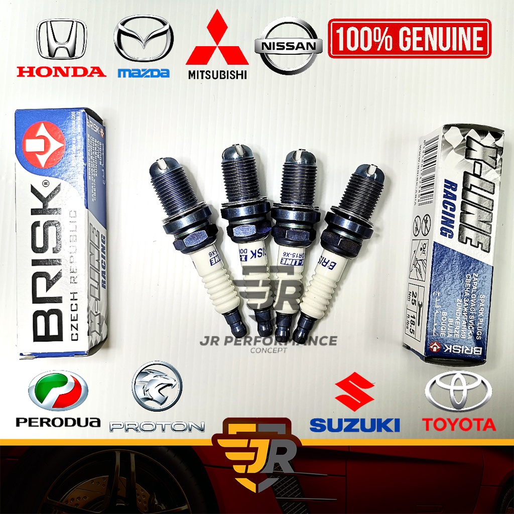 Brisk X Line Racing Spark Plug Vios Alphard Camry Accord City Jazz Kelisa Kenari Myvi Waja Car ...