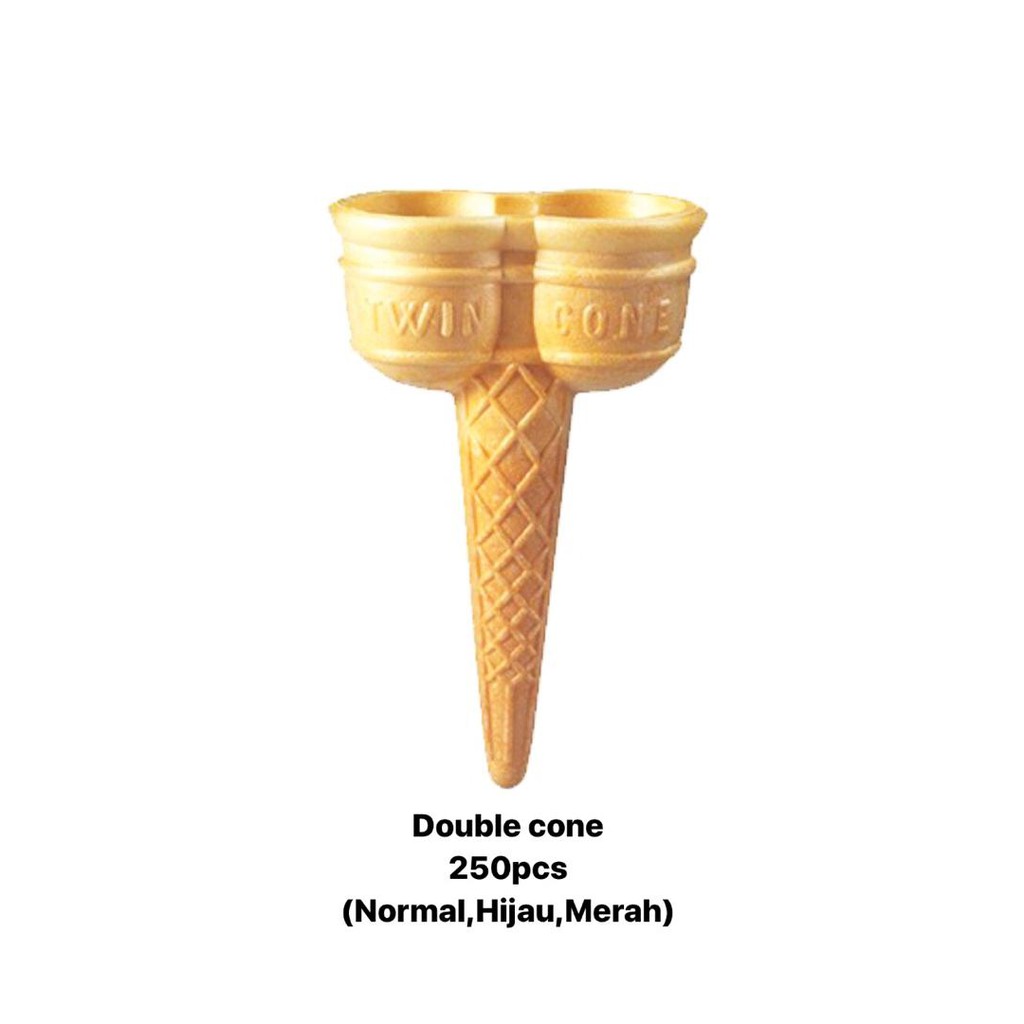 ice cream cone 250pcs (Double Cone) | Shopee Malaysia