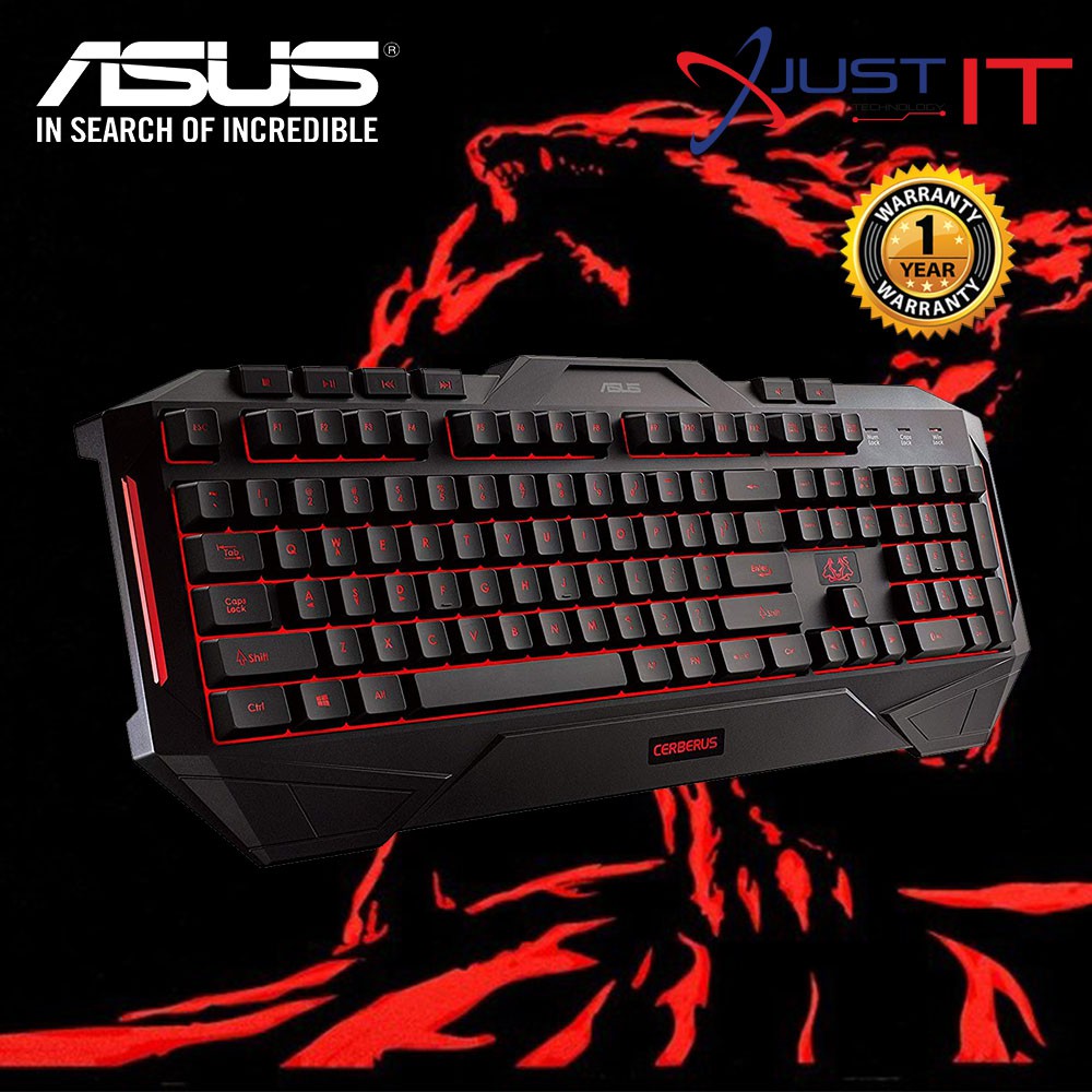 ASUS CERBERUS LED BACKLIT USB GAMING KEYBOARD | Shopee Malaysia