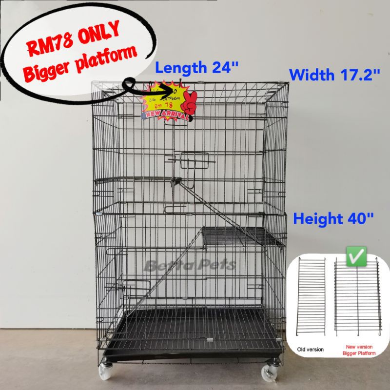 Pet Cage 8022L-2 Layer Cat cage with BIG PLATFORM | Shopee Malaysia