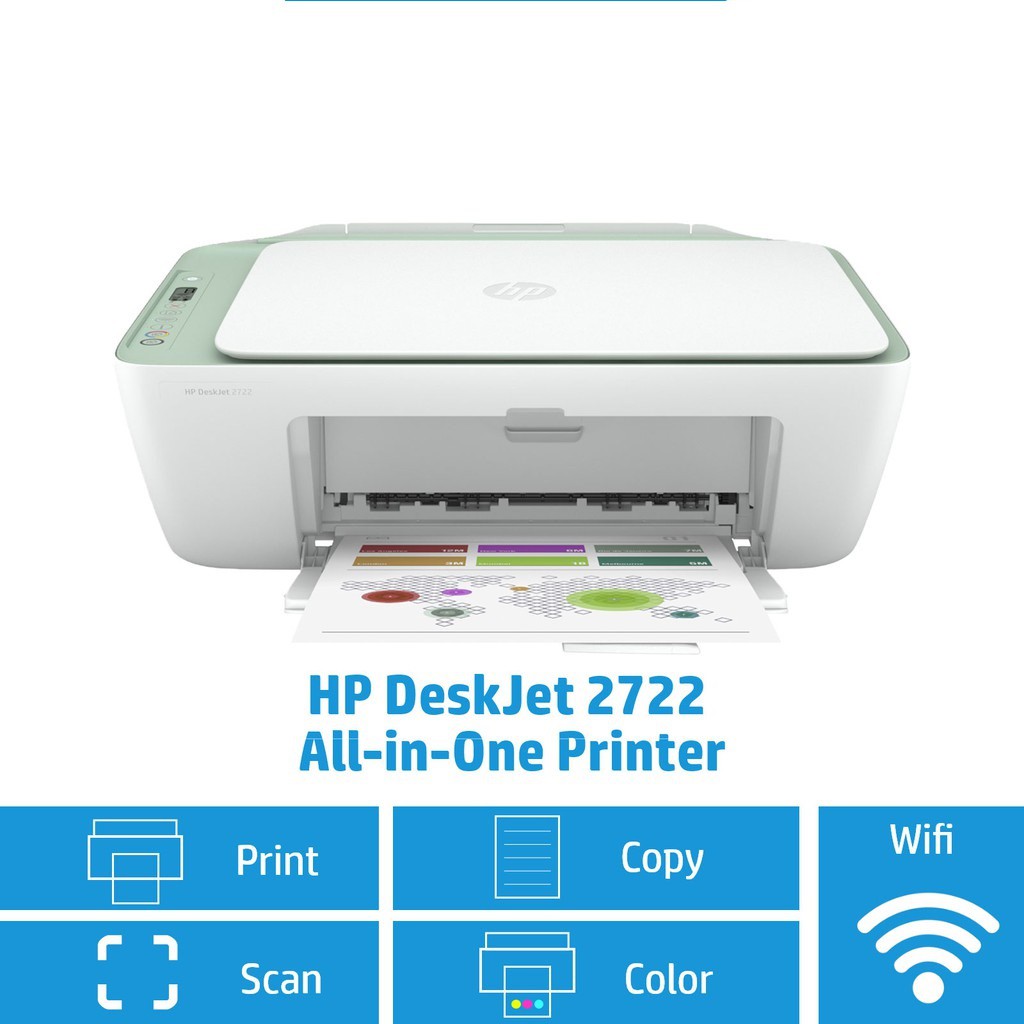 (Ready Stock ) HP DeskJet 2722 (Print/Scan/Copy/Wireless/67 ink) All-in ...