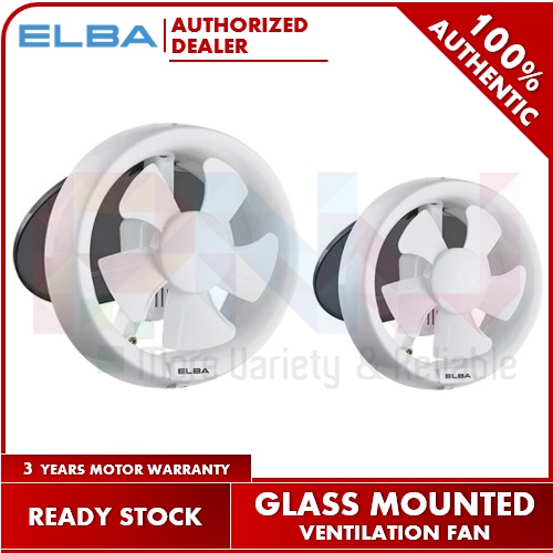 Elba 8'' | 6'' Inches Glass Mounted Ventilation Exhaust Fan EGVF-E0815 ...