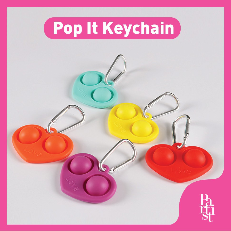 Creativity Keychain Pop it Bubble Sensory Simple Antistress Fidget Toy ...