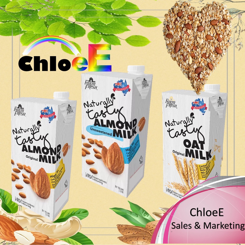 FARM FRESH UHT MILK SUSU BADAM ALMOND/OAT MILK 1L-READY STOCKS (PLANT ...