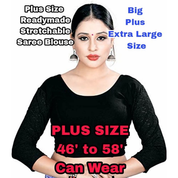 Plus Size Readymade Stretchable Saree Blouse/ Big Size Saree Blouse ...