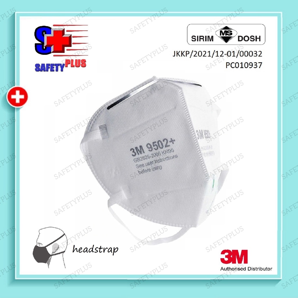 3M 9502 9502+ N95 / KN95 Dual Standards Disposable Respirator Mask ...