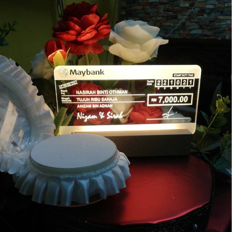 Mockup Cheque , Cek Replika , Cek Hantaran | Shopee Malaysia