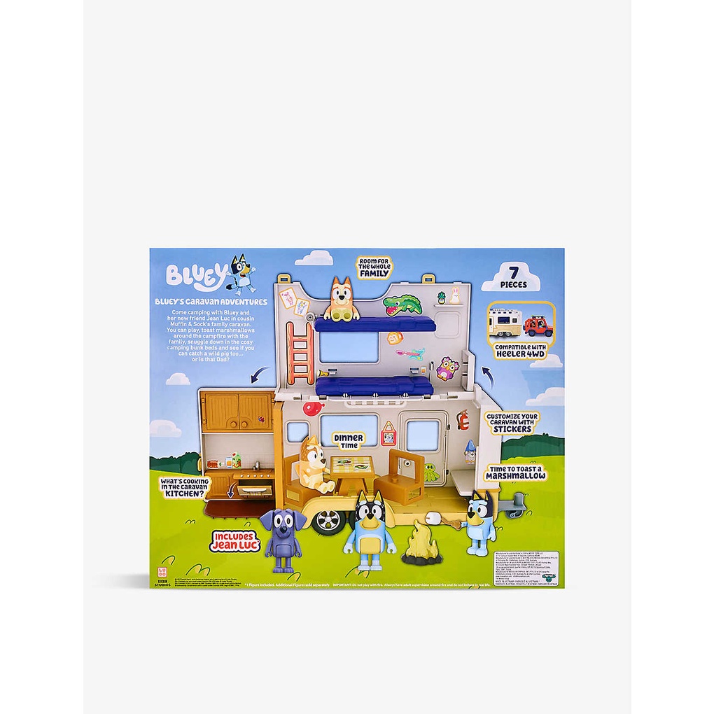 BLUEY Caravan Adventures play set 17cm original children kids toddler ...