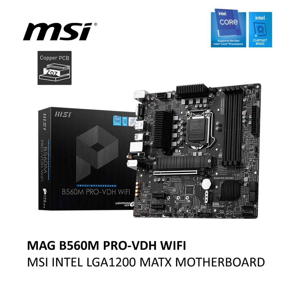 MSI B560M PRO-VDH WIFI INTEL LGA1200 MATX MOTHERBOARD | Shopee Malaysia
