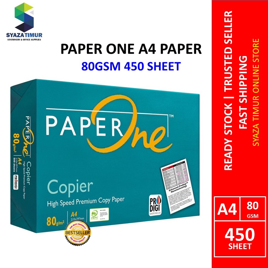 [ST-GR MY] OFFER - Paper One A4 Paper 80GSM 450's / Kertas Fotostat ...