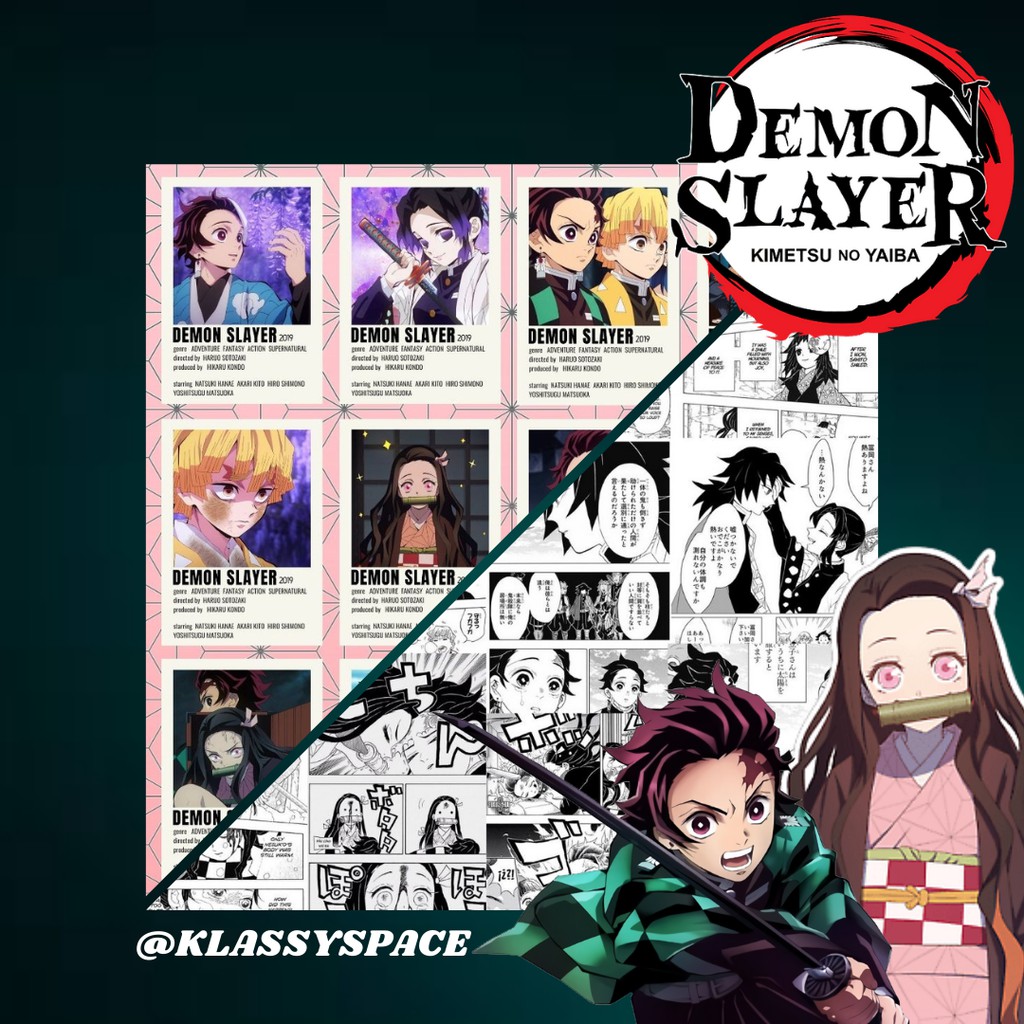 Demon Slayer Collage Wall Kit Wall Poster Anime Manga 12PCS | Shopee ...